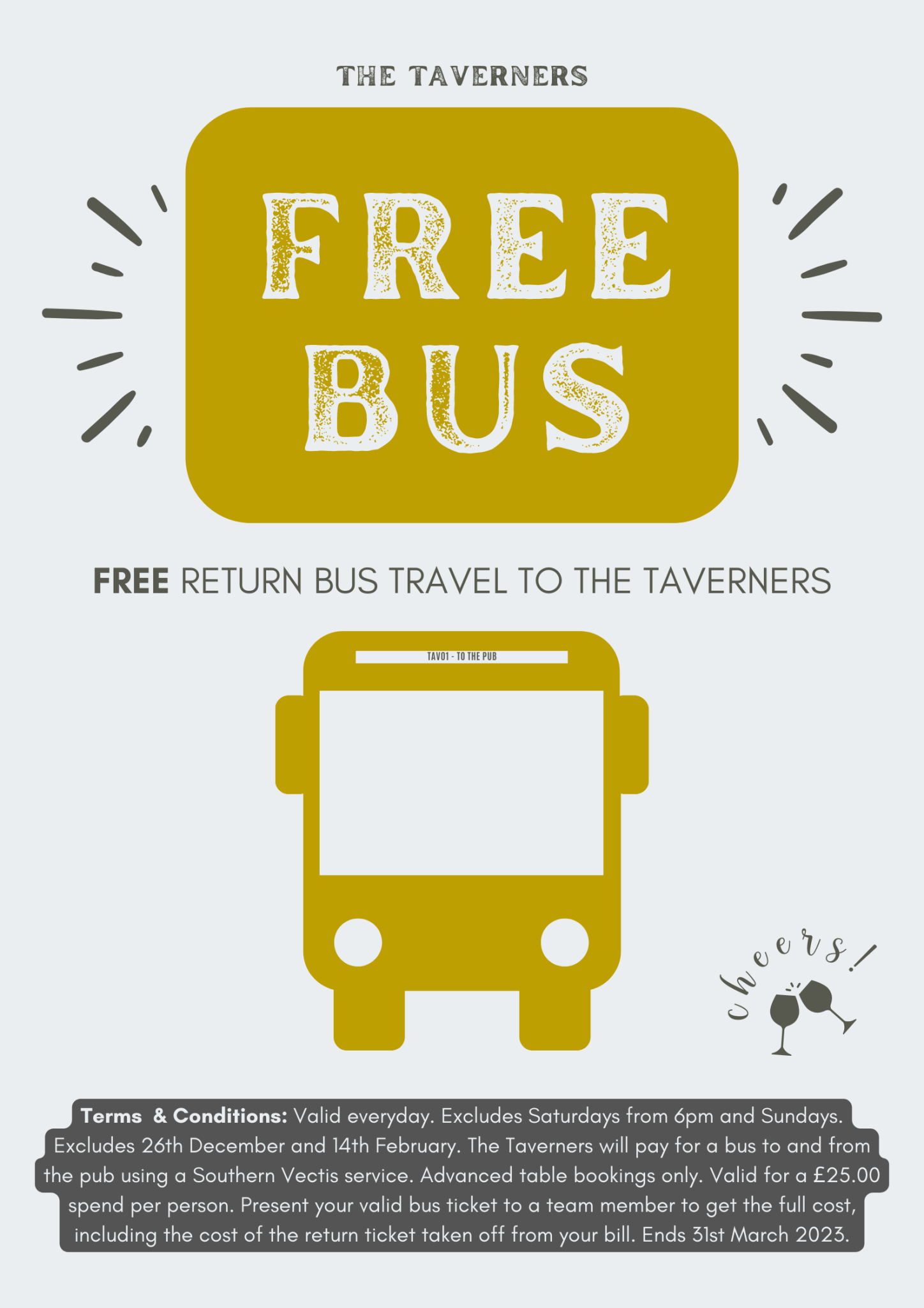 Free Bus Travel - The Taverners
